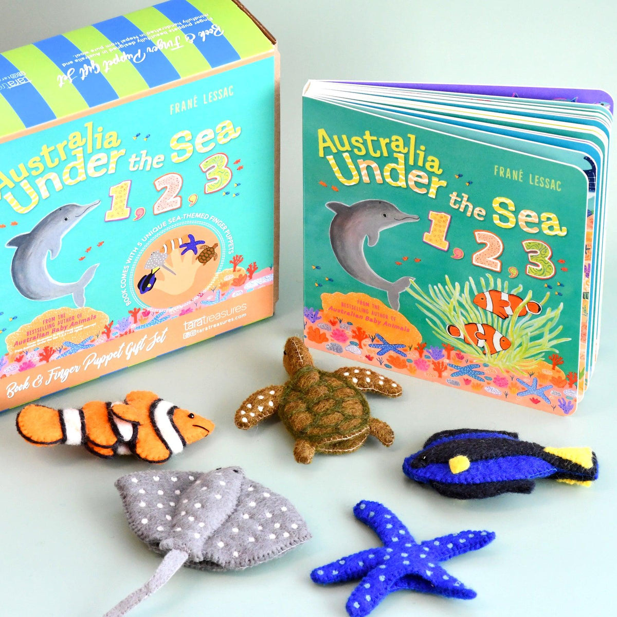 Australia Under the Sea 1, 2, 3 by Frané Lessac - Book and Finger ...