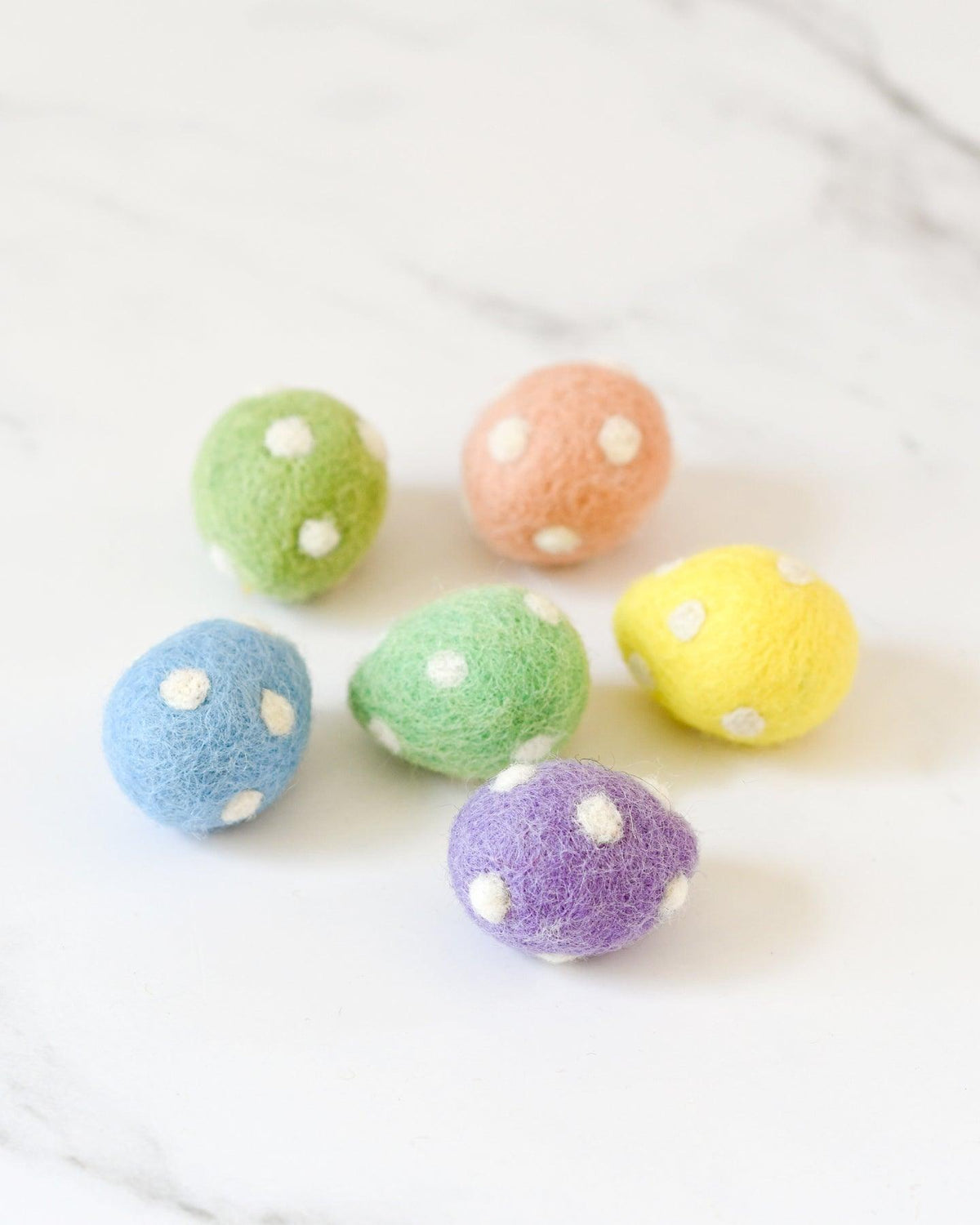 Felt Polka Dots Eggs (Set of 6) – Tara Treasures