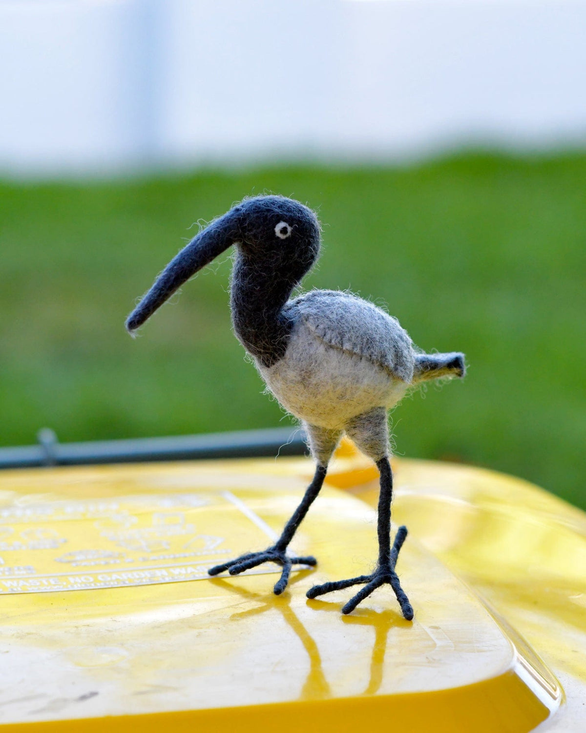 Felt Bin Chicken (Australian White Ibis) Toy | Tara Treasures