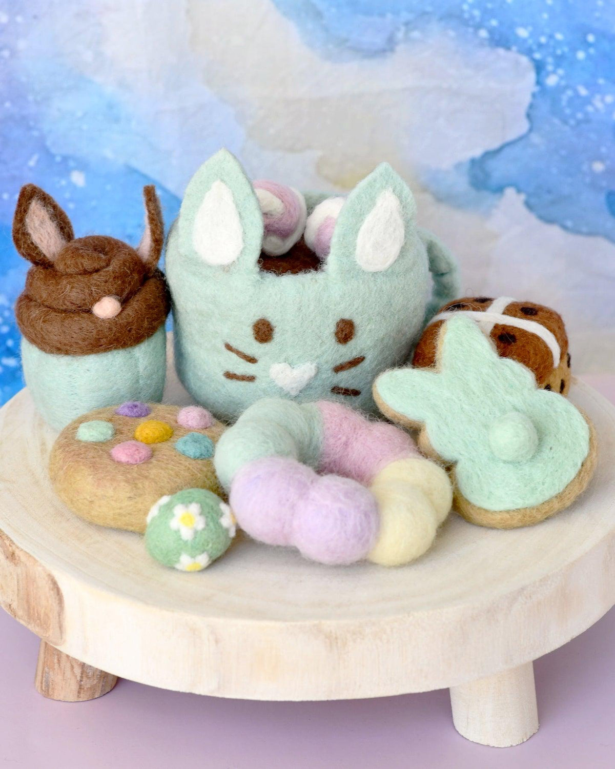 Grazing Box of Easter Felt Play Food (Mint Green Mug) – Tara Treasures