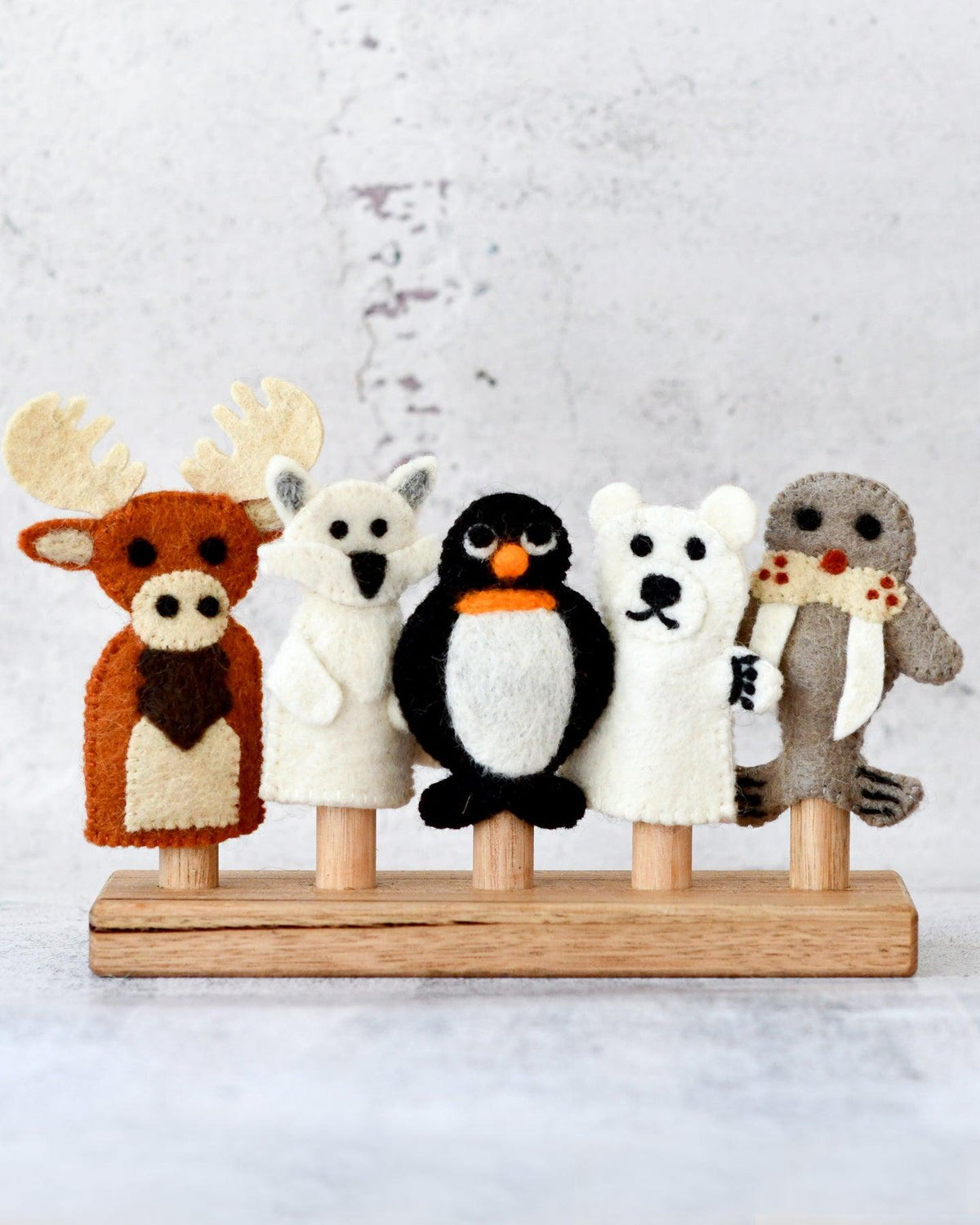 Polar Animals (Arctic and Antartica) - Finger Puppet Set | Tara Treasures