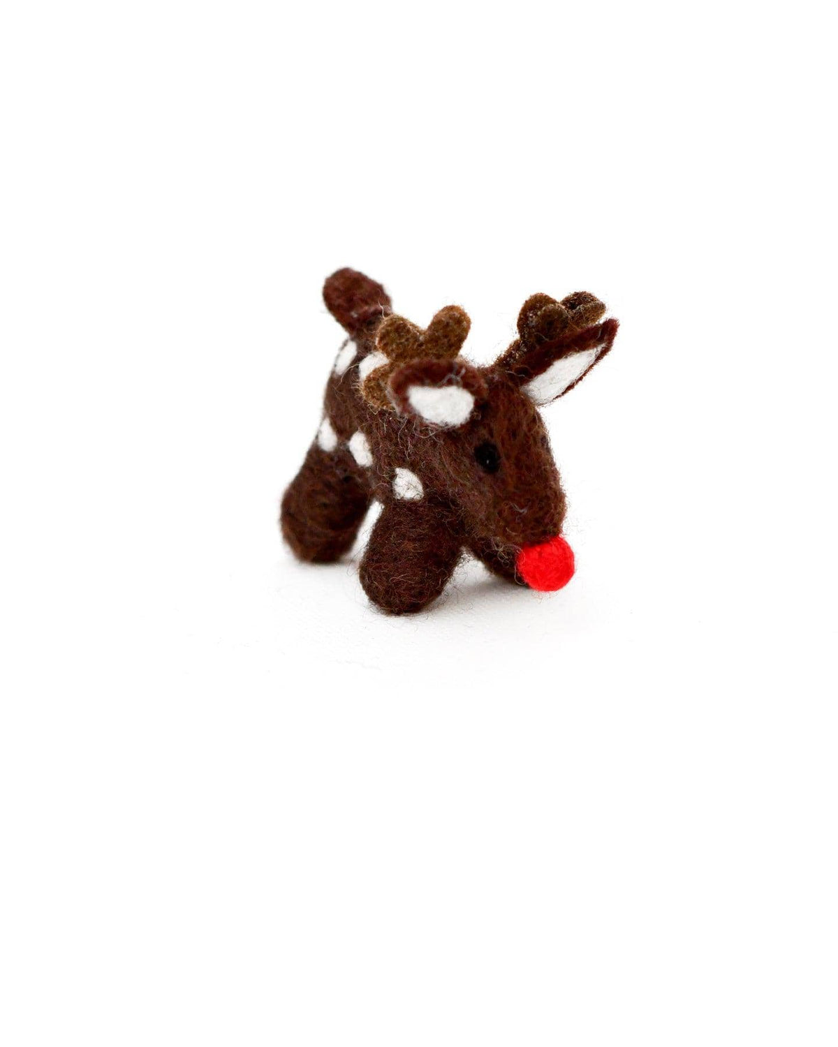 Felt Small Red-Nosed Reindeer Toy | Tara Treasures