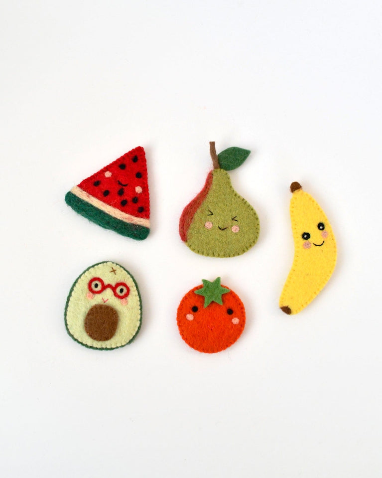 Felt Fruits Finger Puppets Set – Tara Treasures