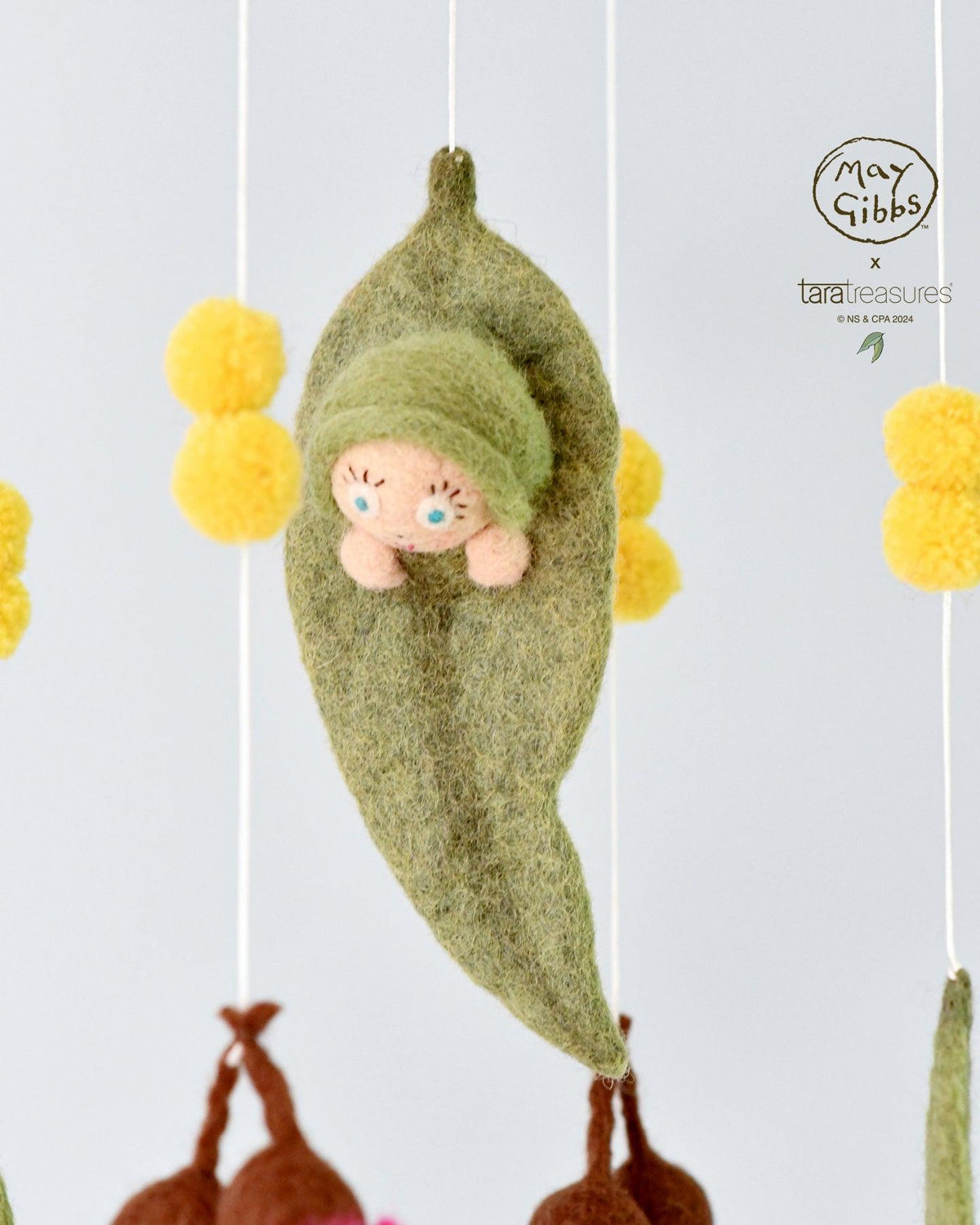 May Gibbs x Tara Treasures - Gumnut Baby Cot Mobile | Tara Treasures