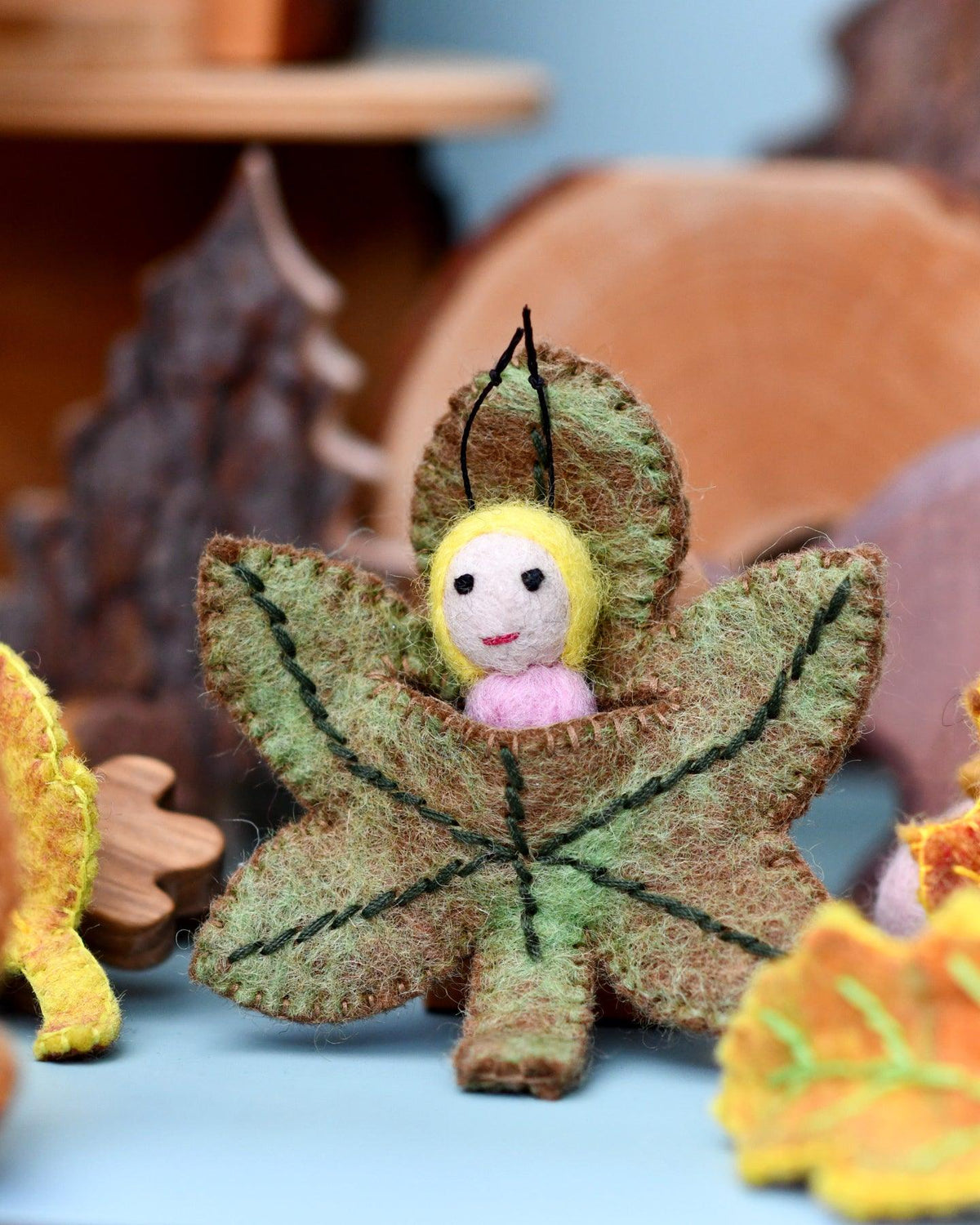 Felt Chestnut Leaf Baby | Tara Treasures