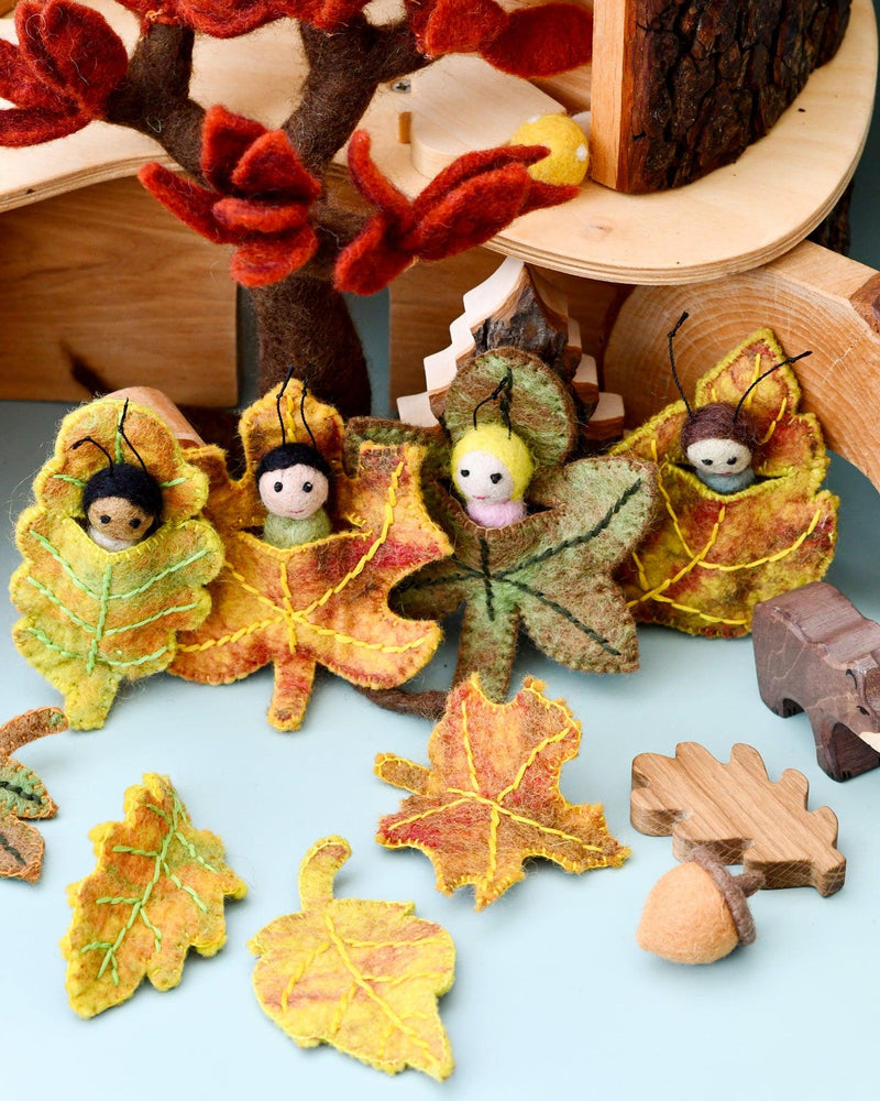 Felt Birch Leaf Baby | Tara Treasures | Tara Treasures