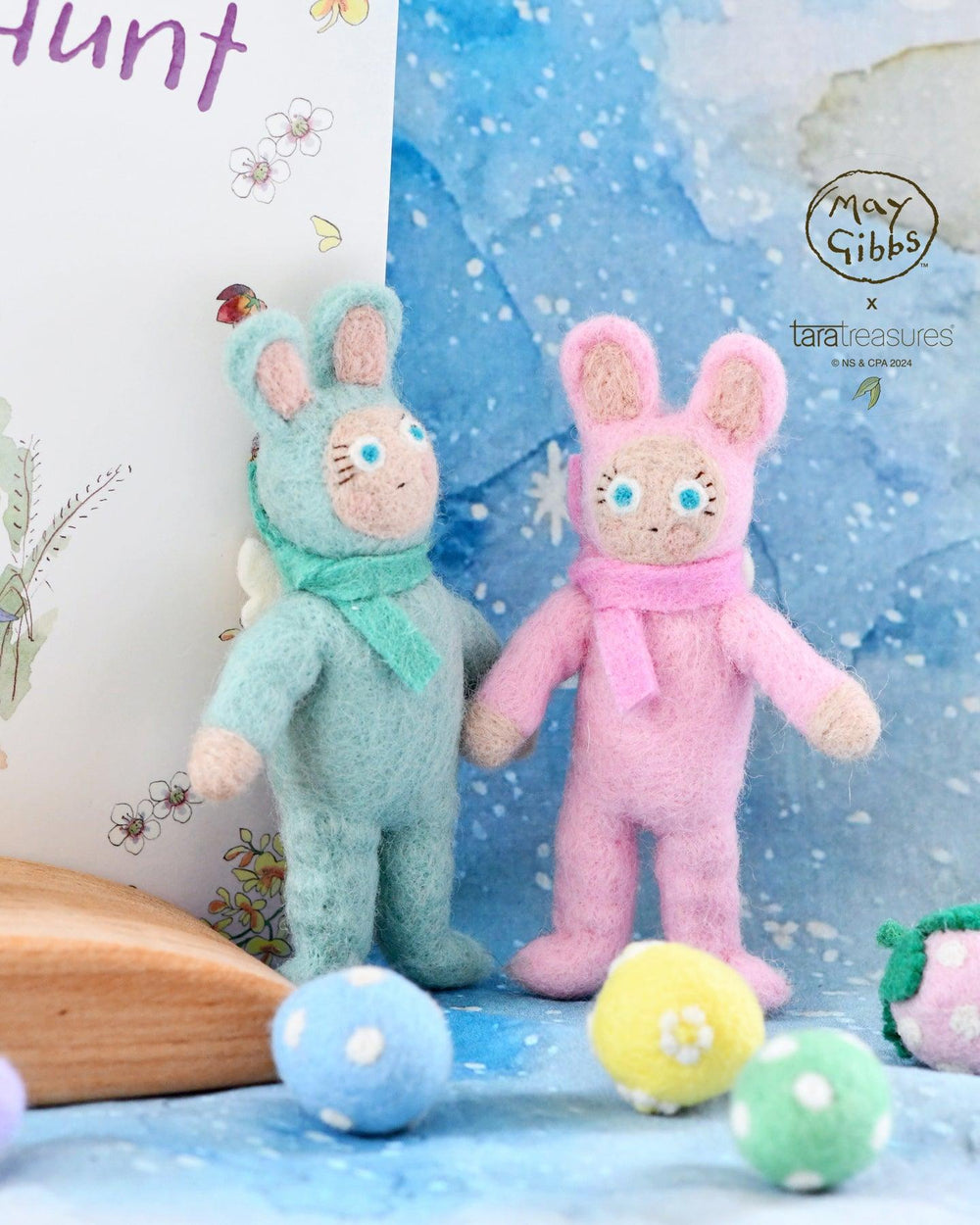 May Gibbs x Tara Treasures - Bib and Bub in Bunny Suits | Tara Treasures
