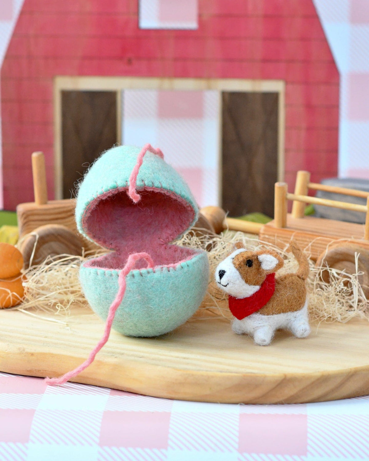 Felt Surprise Egg with Corgi Puppy Inside – Tara Treasures