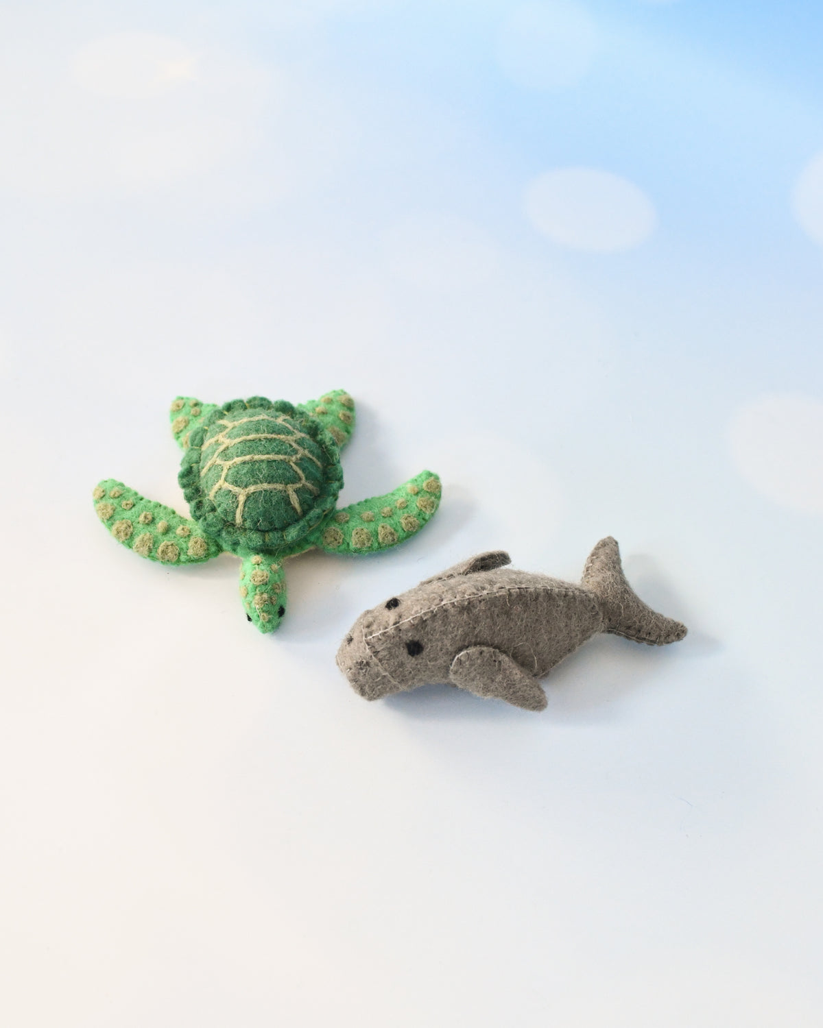 Waru and Dhangal – Sea Turtle & Dugong Finger Puppets Set – Tara Treasures