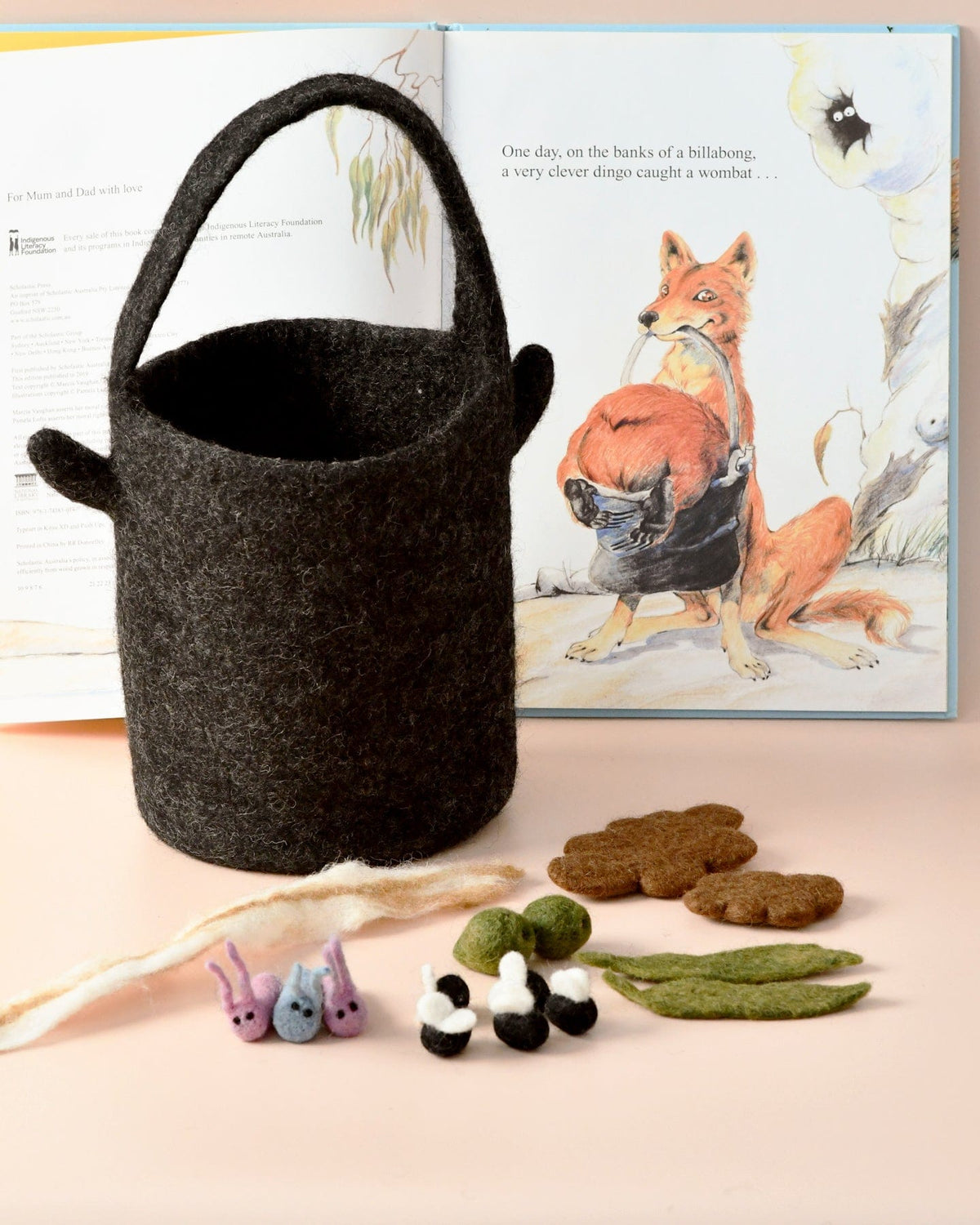 Felt "Wombat Stew" Billy Can and Small Parts Play Set – Tara Treasures