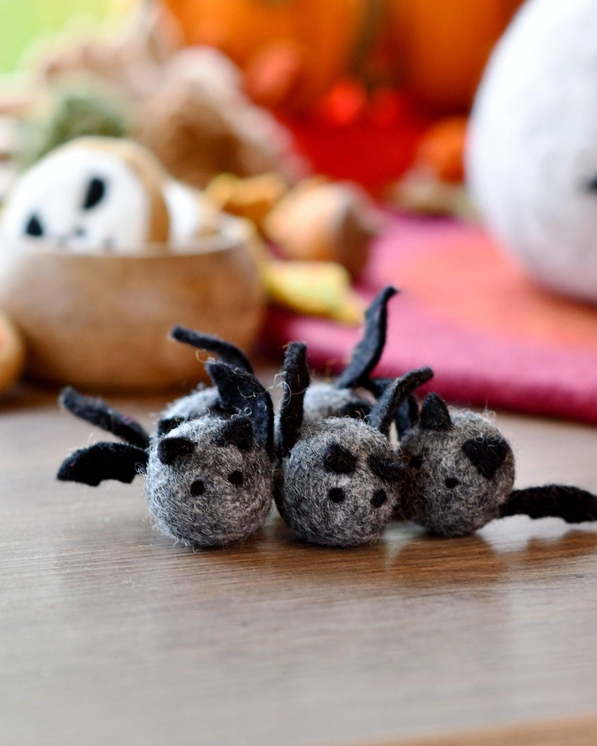 Felt Bats Loose Parts - 5 Bats | Tara Treasures