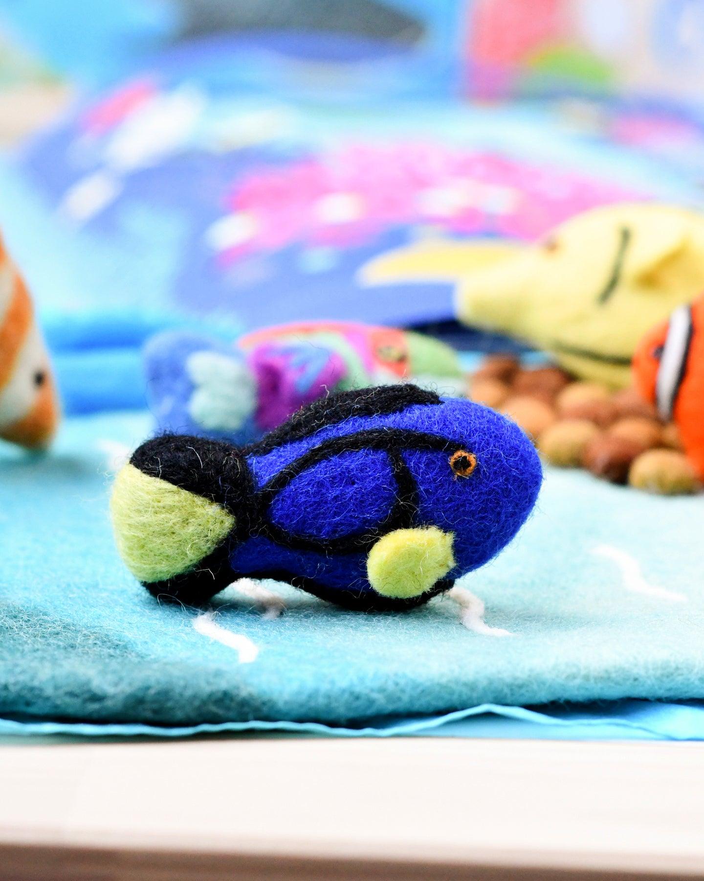 Felt Blue Tang Fish Toy (Coral Reef Fish) | Tara Treasures