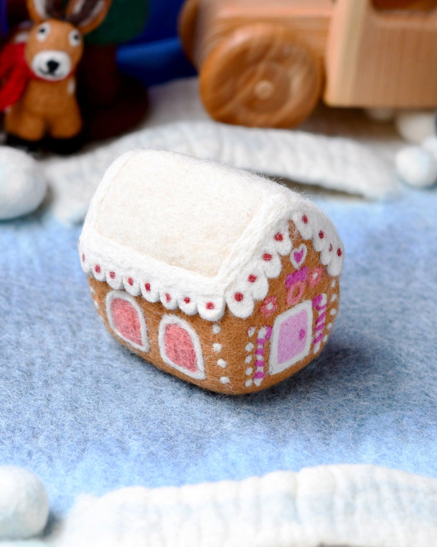 Felt Pink Gingerbread House | Tara Treasures