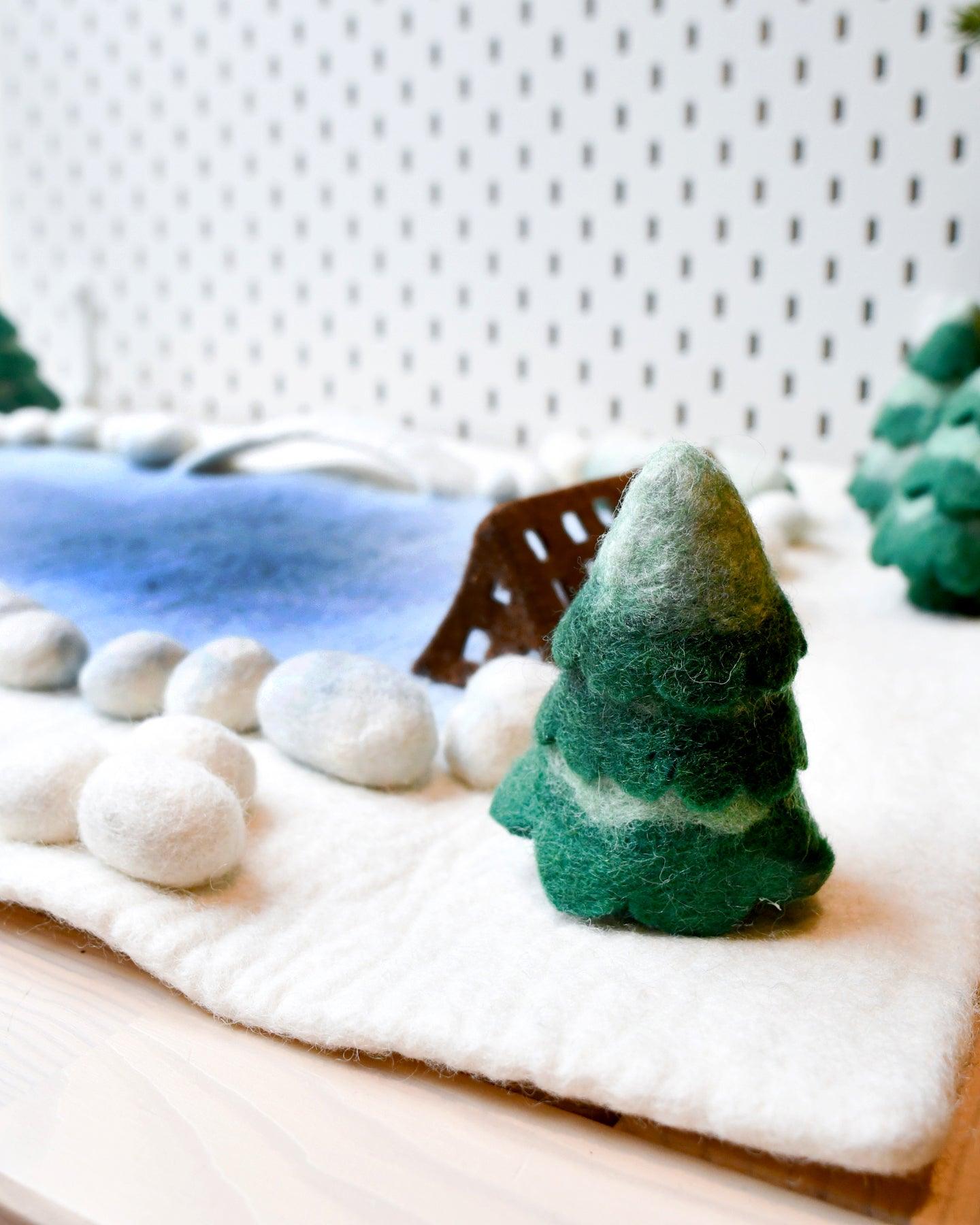Felt Snow Ice Rink Play Mat Playscape | Tara Treasures