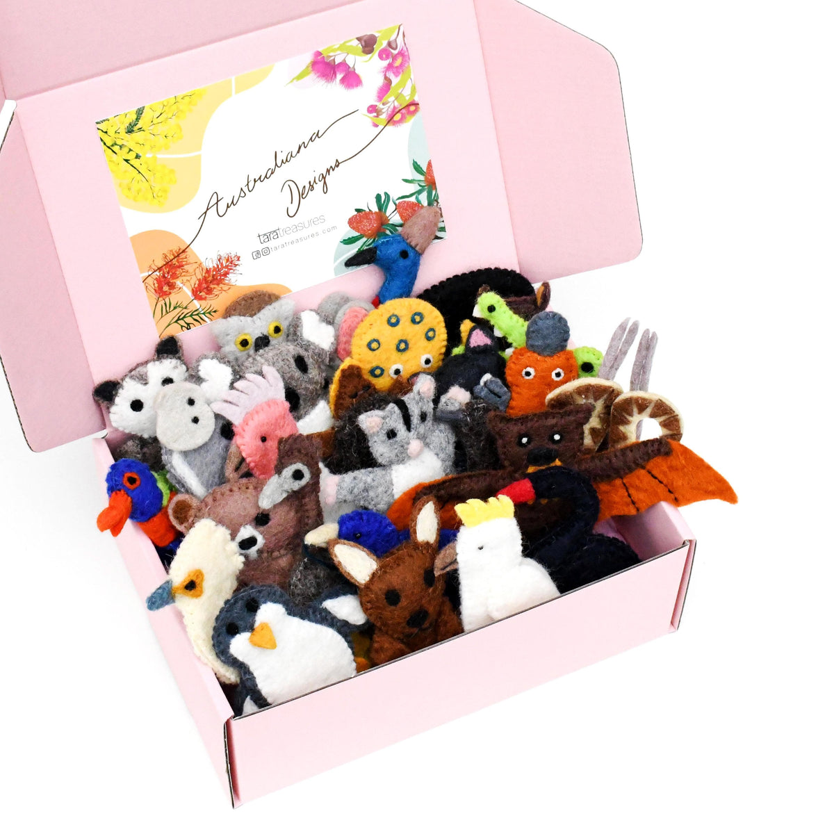 Australiana Set of 25 Finger Puppets | Tara Treasures
