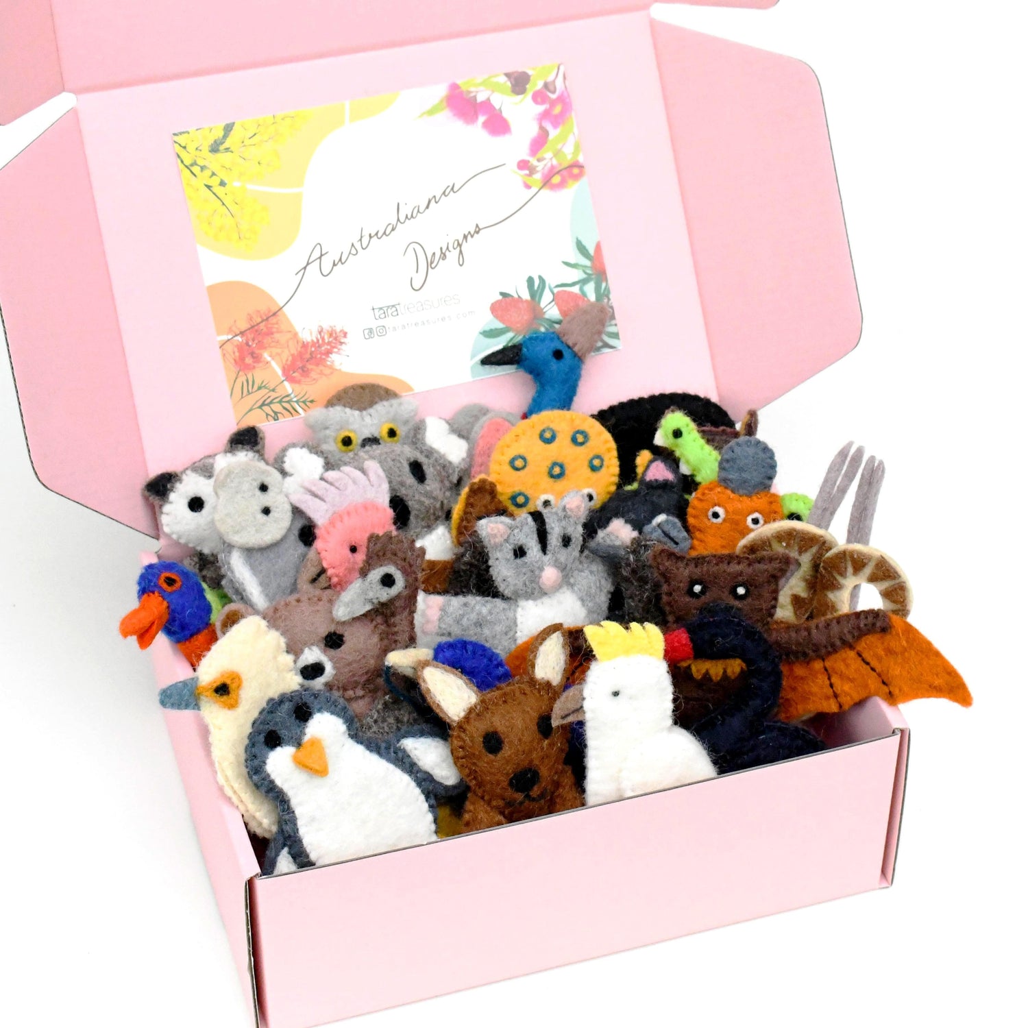Australiana Set of 25 Finger Puppets | Tara Treasures