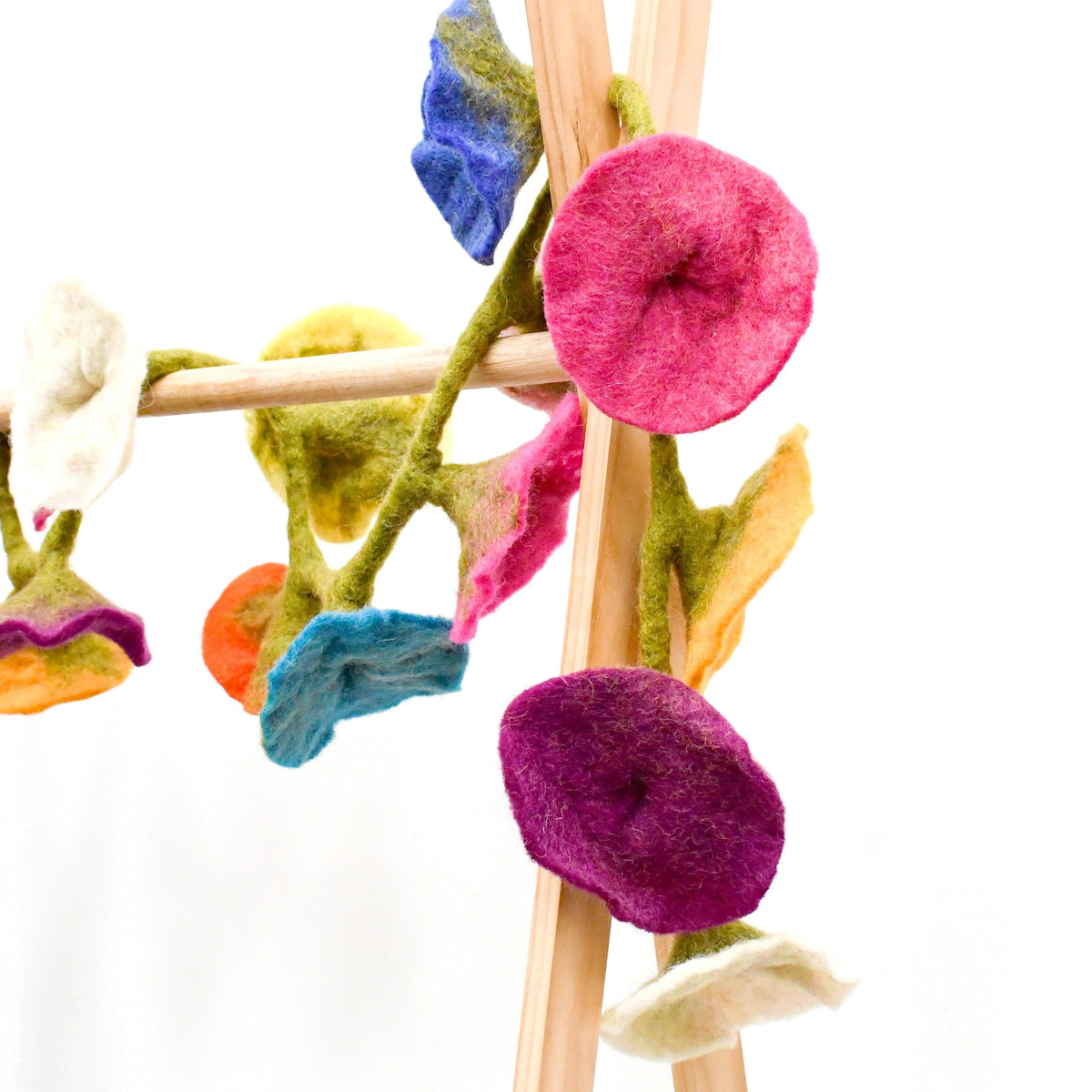Colourful Felt Flower Garland | Tara Treasures