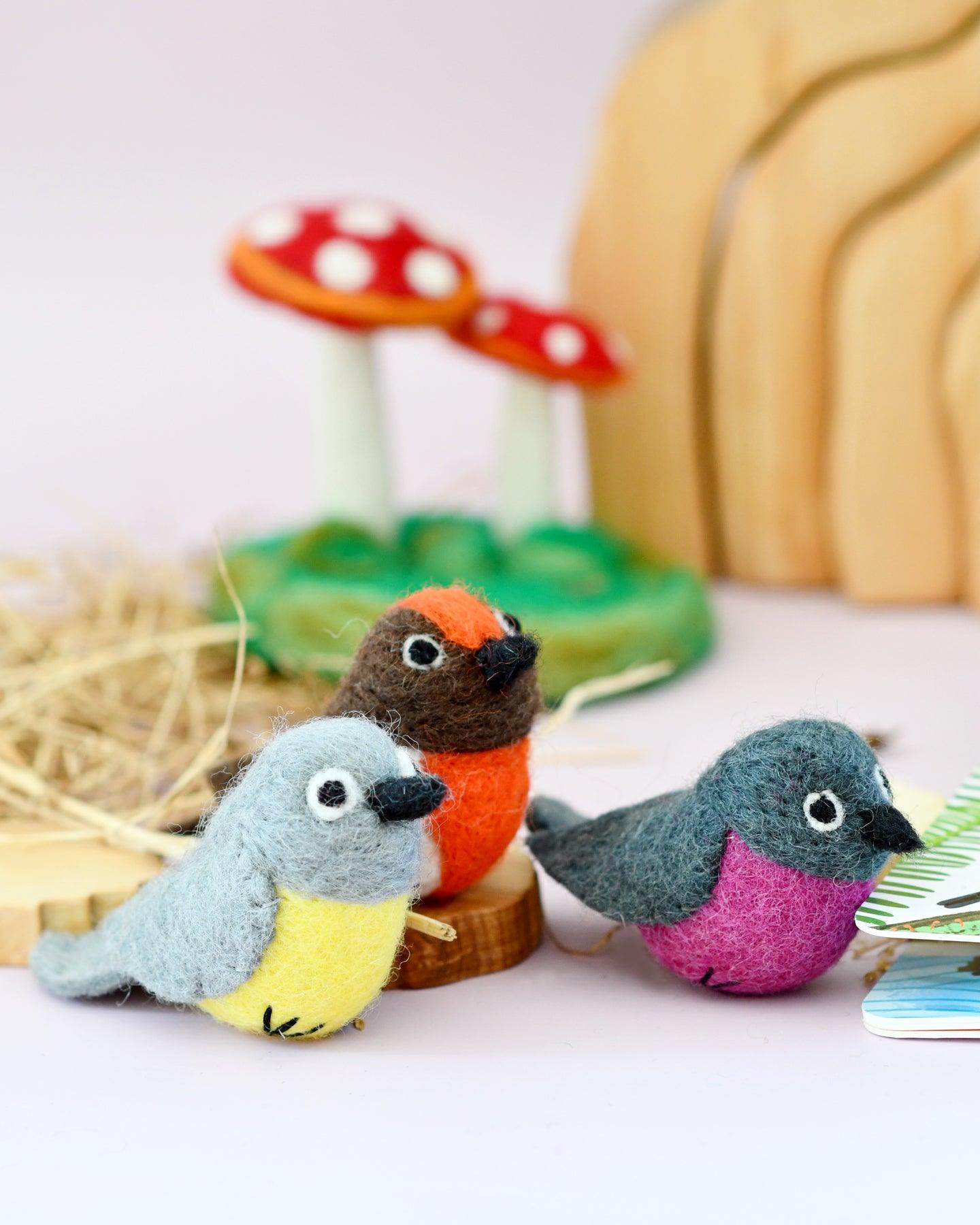 Felt Australian Robins - Set of 3 Robins | Tara Treasures