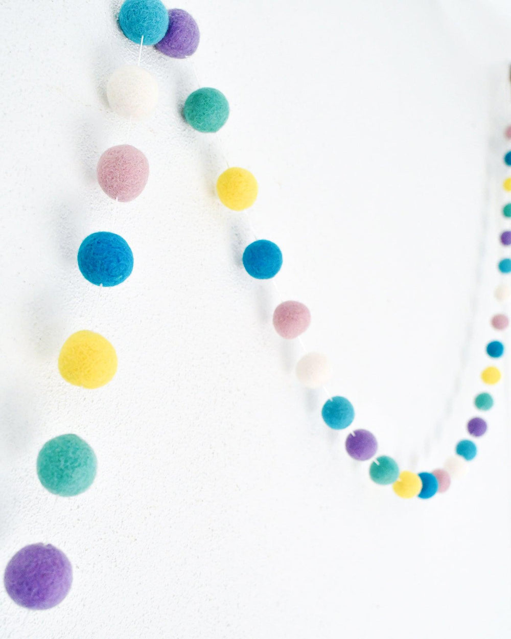 pompom felt ball garland pastel