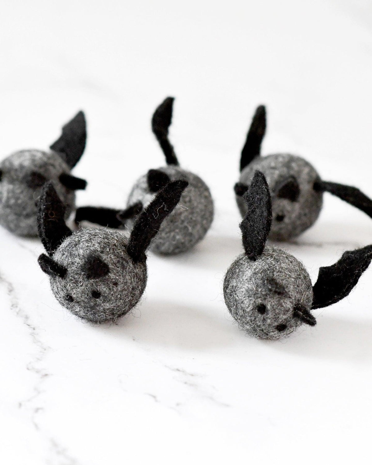 Felt Bats Loose Parts - 5 Bats | Tara Treasures