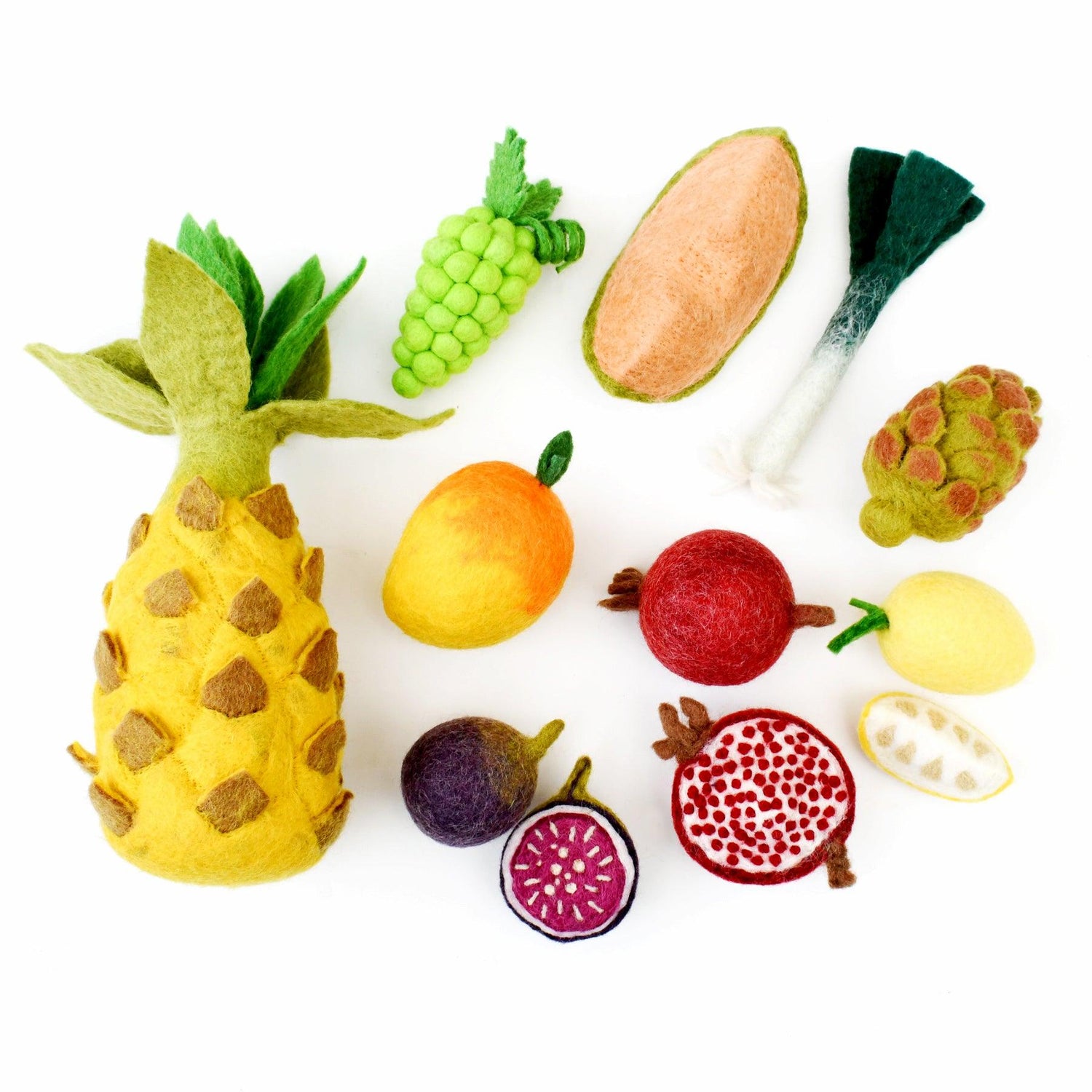 Felt Vegetables and Fruits Set D - 12 pieces | Tara Treasures | Tara ...