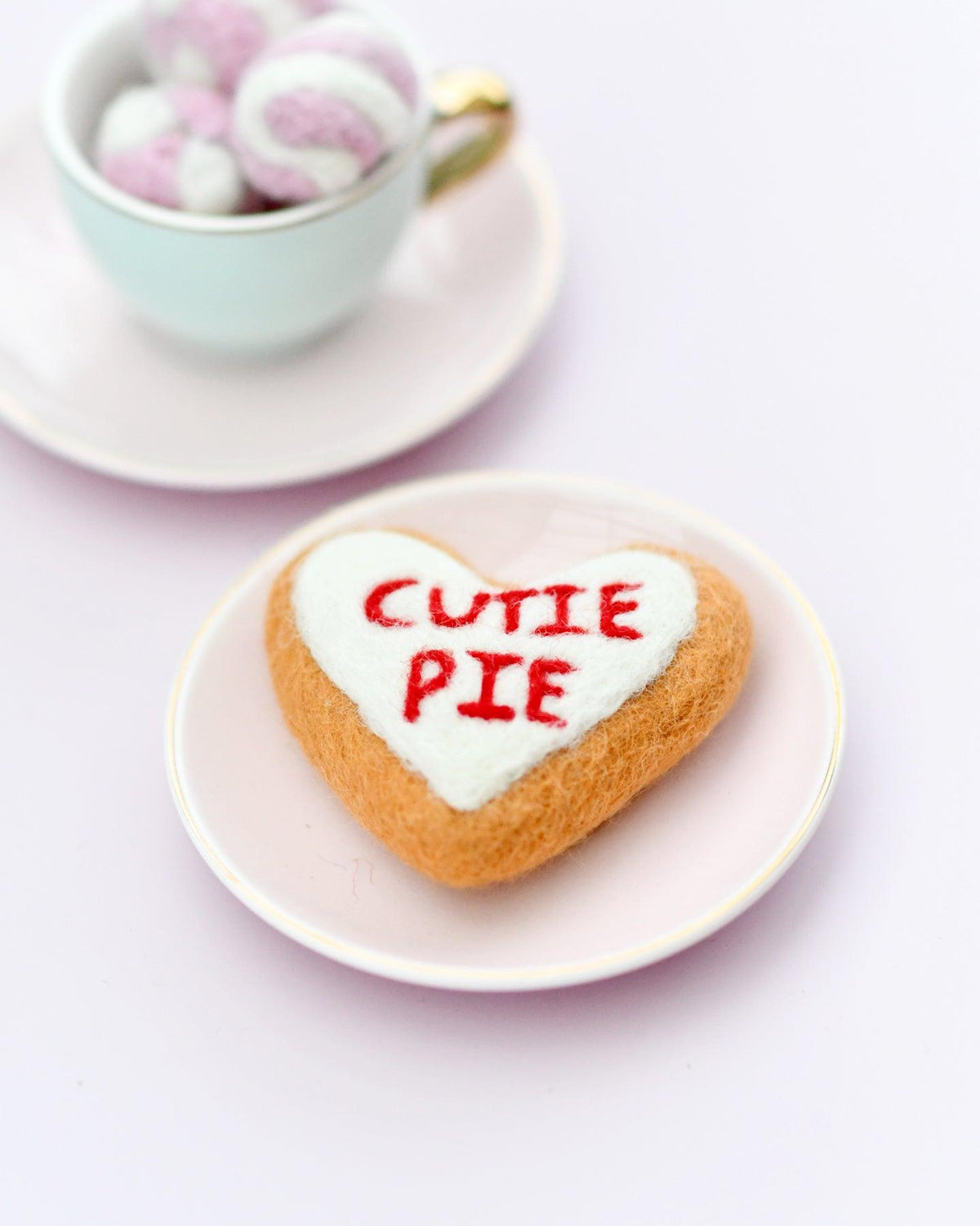 Felt "Cutie Pie" Heart Icing Cookie | Tara Treasures