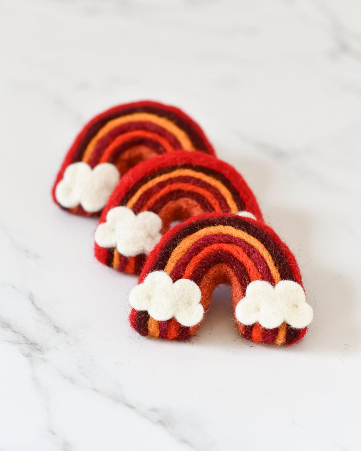Felt Rainbows (Red Coloured) - 3 Rainbows – Tara Treasures