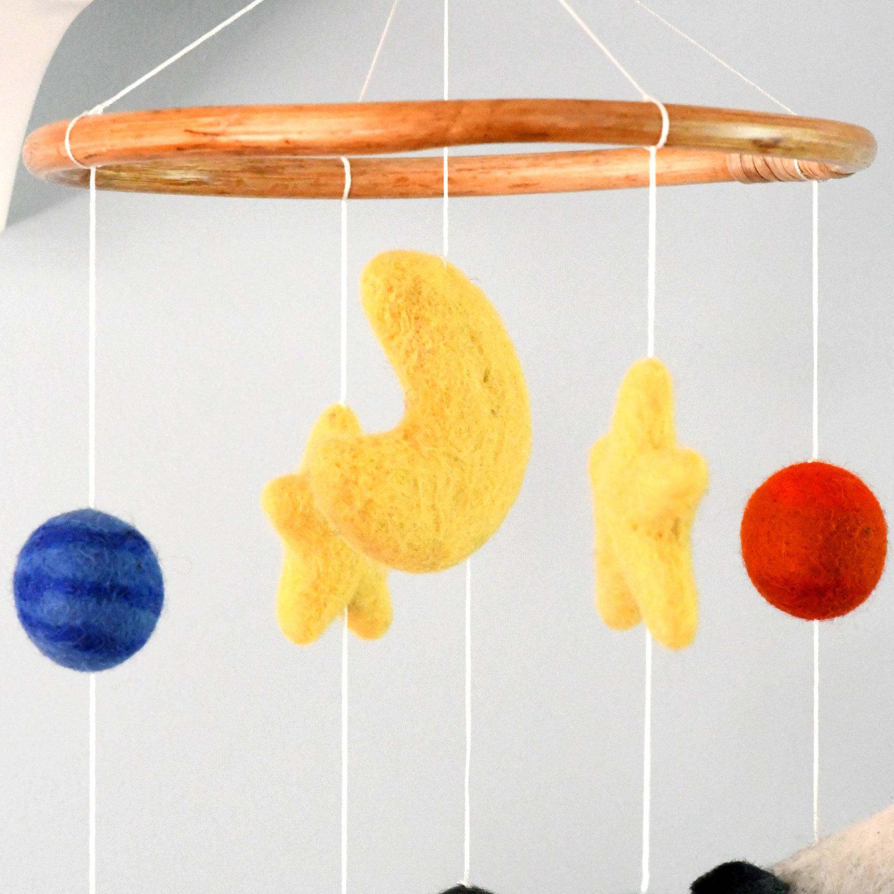 Baby Cot Mobile - Outer Space, Rocket and Astronaut | Tara Treasures