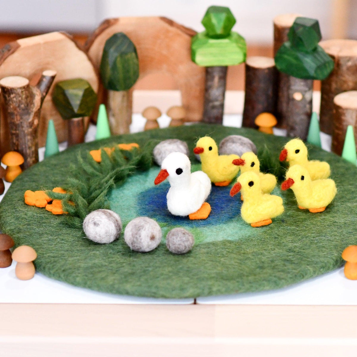 Duck Pond with 6 Ducks Play Mat Playscape | Tara Treasures