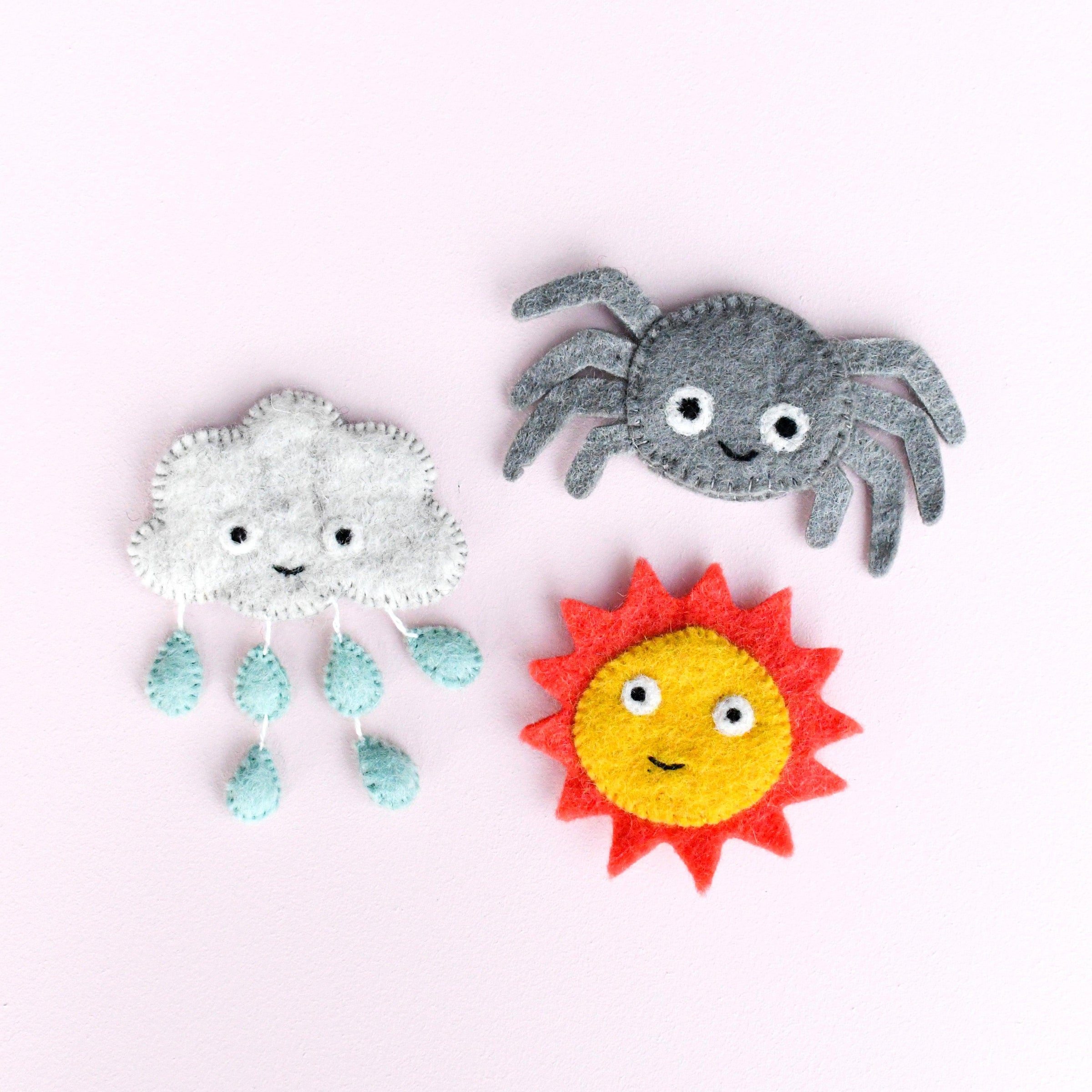 Itsy Bitsy Spider (Incy Wincy Spider), Finger Puppet Set | Tara Treasures