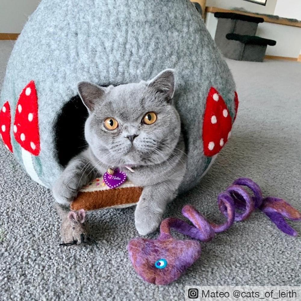 Mushroom Toadstool Cat Cave – Tara Treasures