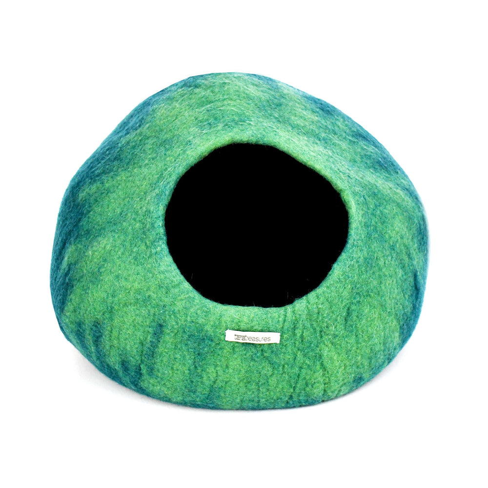 Buy an Ethically Hand-Felted Cat Cave in Organic Wool – Tara Treasures